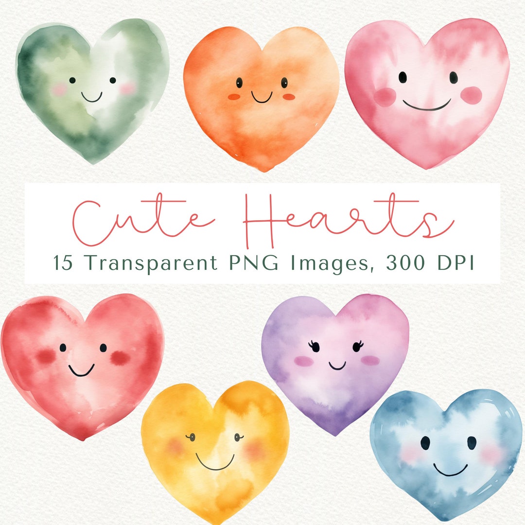 Cute Hearts Clipart, Valentines Clipart, Heart Clipart, Candy Heart ...