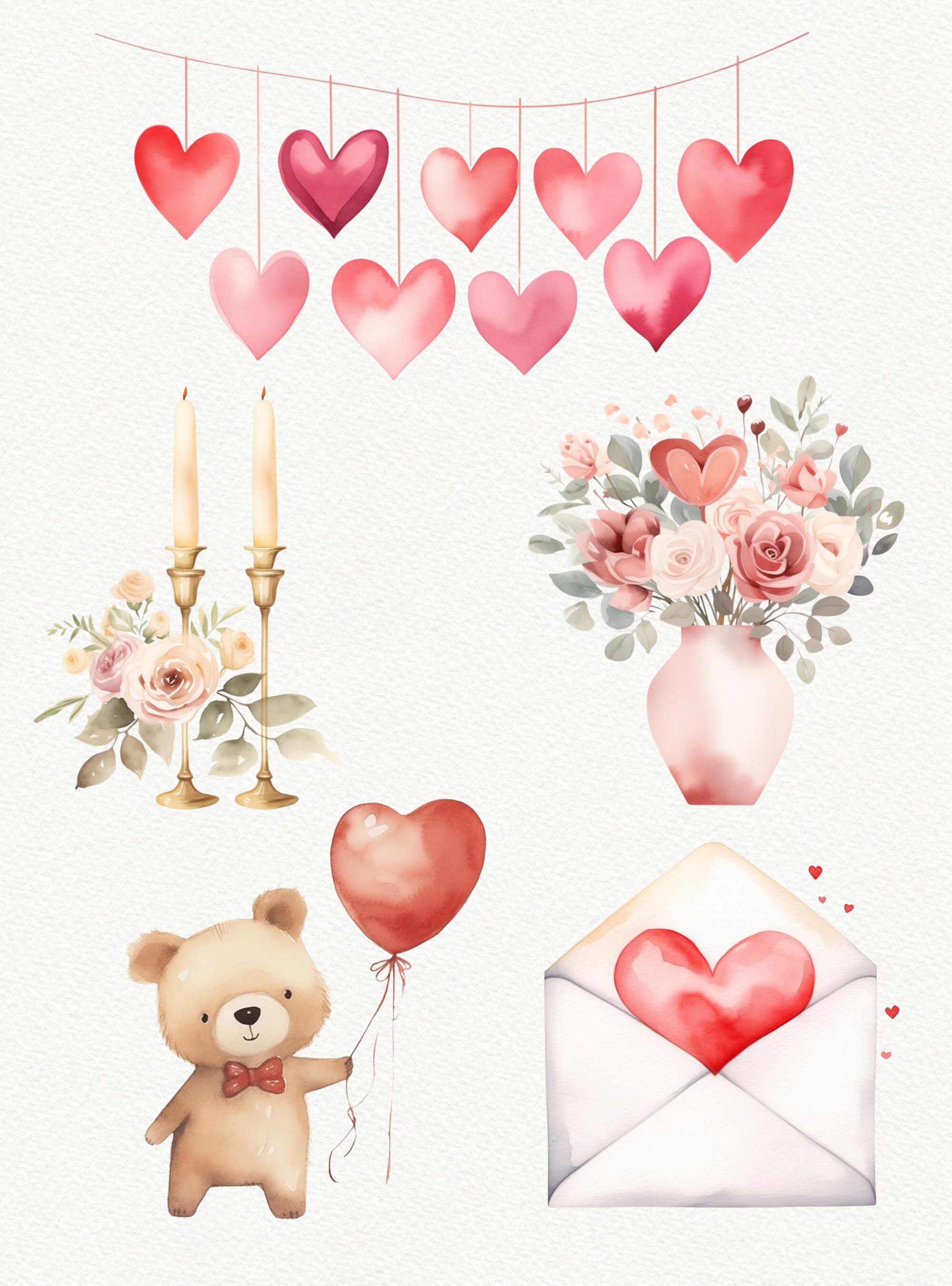 Valentine's Clipart, Valentines Day PNG, Heart Clipart, Valentine PNG ...