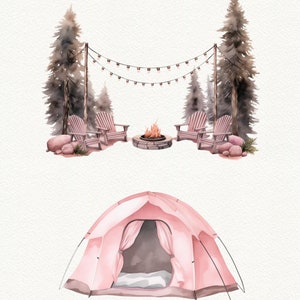 Camping Clipart, Girl Camping Clipart, Campfire PNG, Camper PNG ...