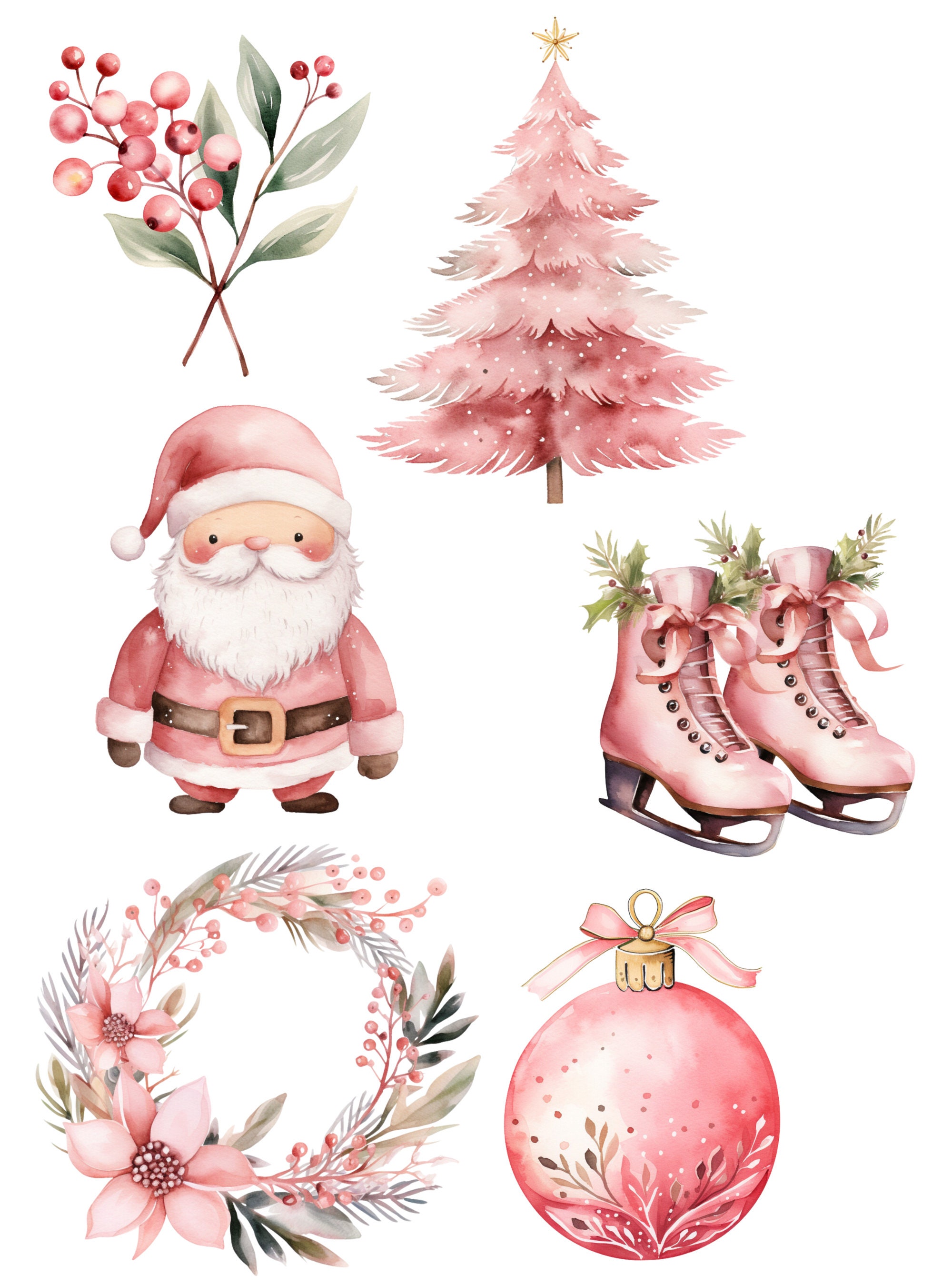 Imágenes prediseñadas de Navidad rosa, imágenes prediseñadas de árbol ...