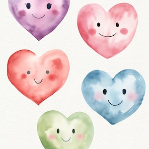 Cute Hearts Clipart, Valentines Clipart, Heart Clipart, Candy Heart ...