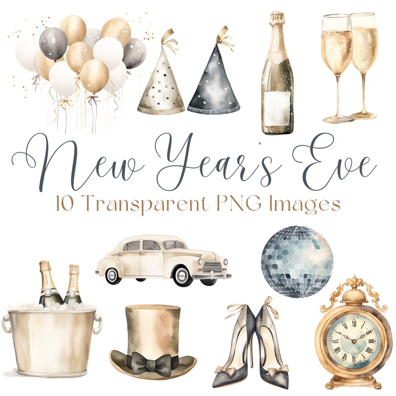 New Year Clip Art - Etsy