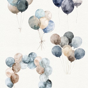 Boho Balloon Clipart, Balloon Arch Clipart, Balloon Garland Clipart ...