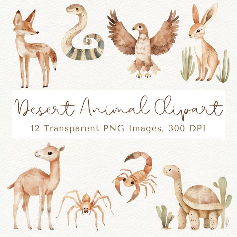 Desert Animals Clip Art - Etsy