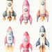 Rocketship Clipart, Spaceship Clipart, Space Graphics, Rocket PNG ...
