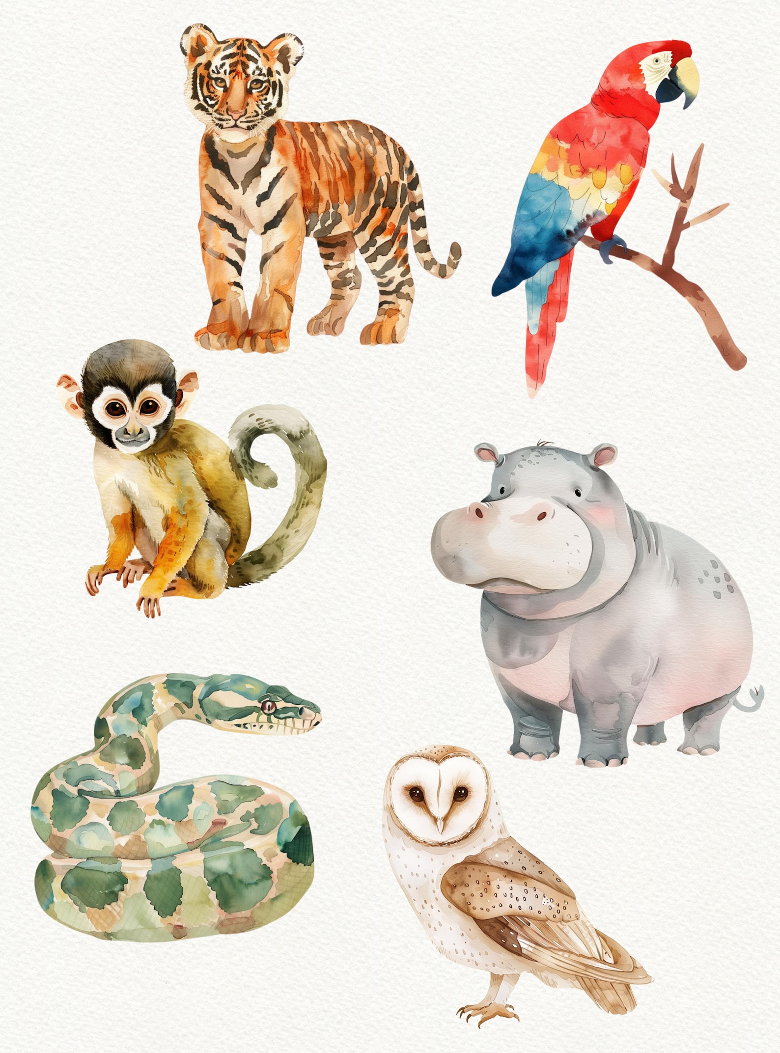 Jungle Clipart, Jungle Animals Clipart, Safari Clipart, Jungle Animals ...