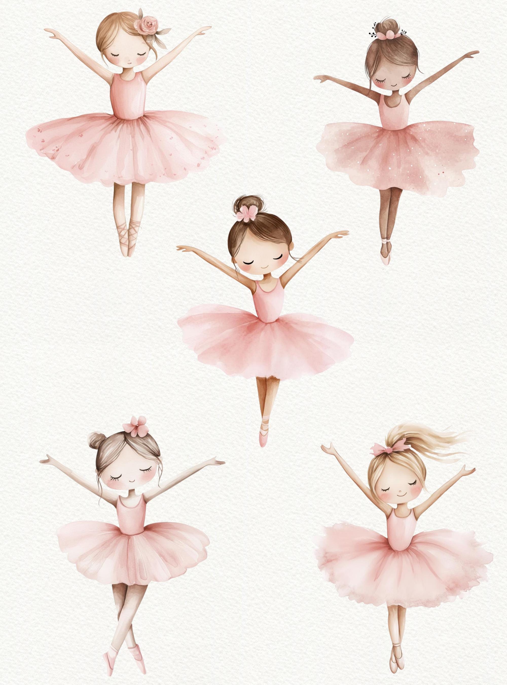Pink Ballerina Girl Clipart: Ballet PNG Images (digital Download) - Etsy