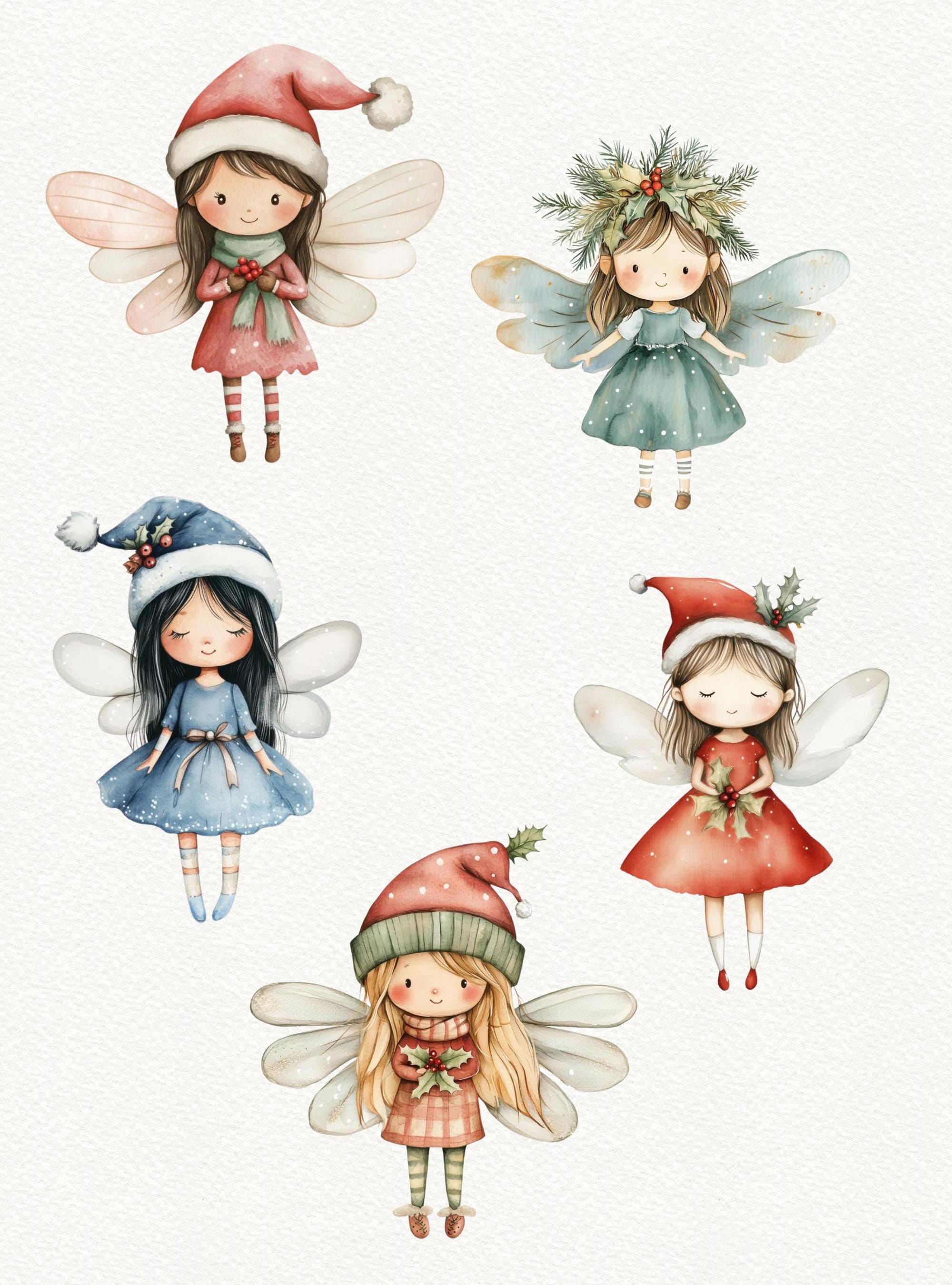 Winter Fairy Clipart: Christmas PNG Images (digital Download) - Etsy