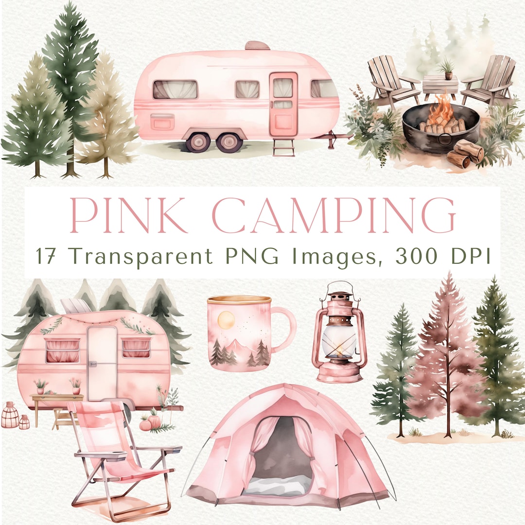 Camping Clipart, Girl Camping Clipart, Campfire PNG, Camper PNG ...