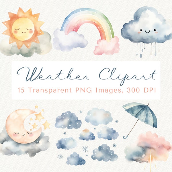 Boho Rainbow Watercolor Clipart, Neutral Rainbow PNG, Baby Shower ...