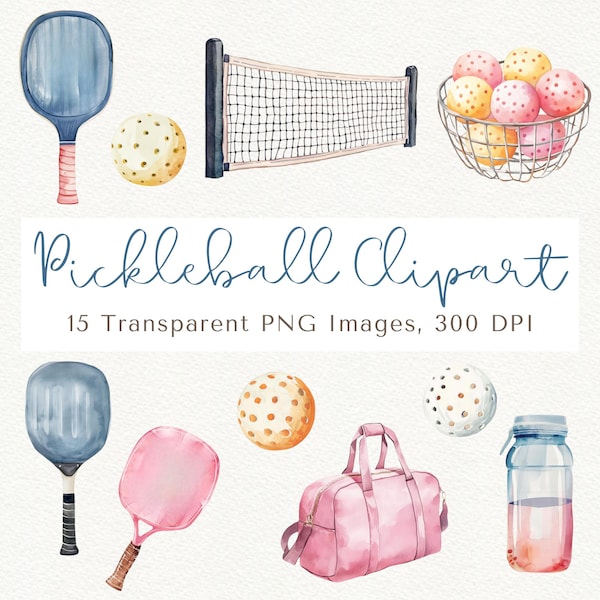 Pickleball Clipart - Etsy