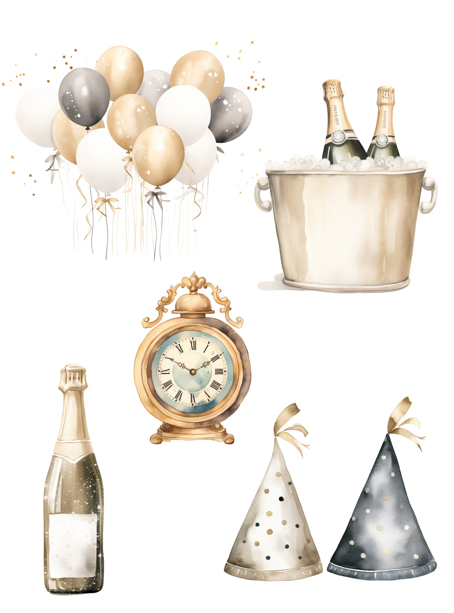 New Years Eve Clipart, Party Clipart, NYE Clipart, New Year PNG ...