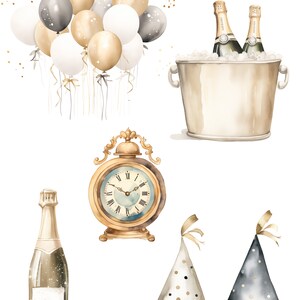 New Years Eve Clipart, Party Clipart, NYE Clipart, New Year PNG ...