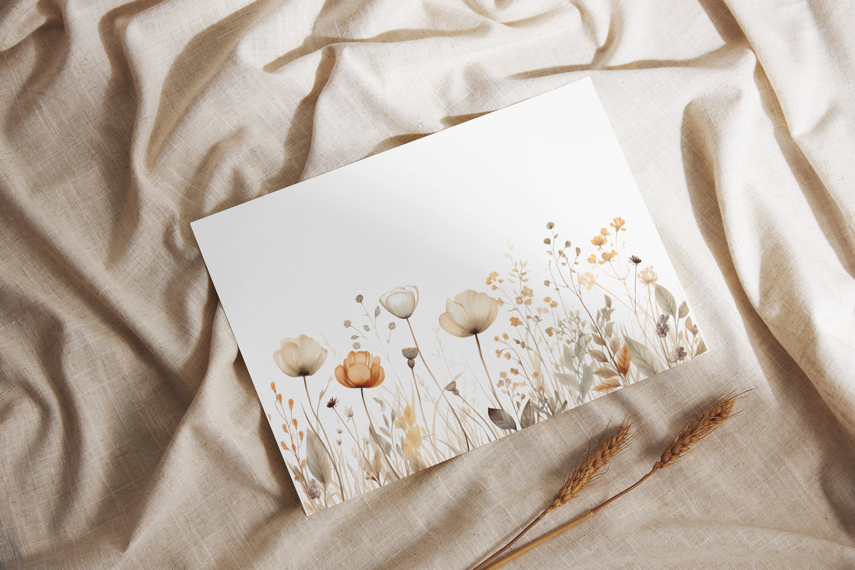 Boho Floral Border Clipart Rust Floral Clipart Fall Floral - Etsy