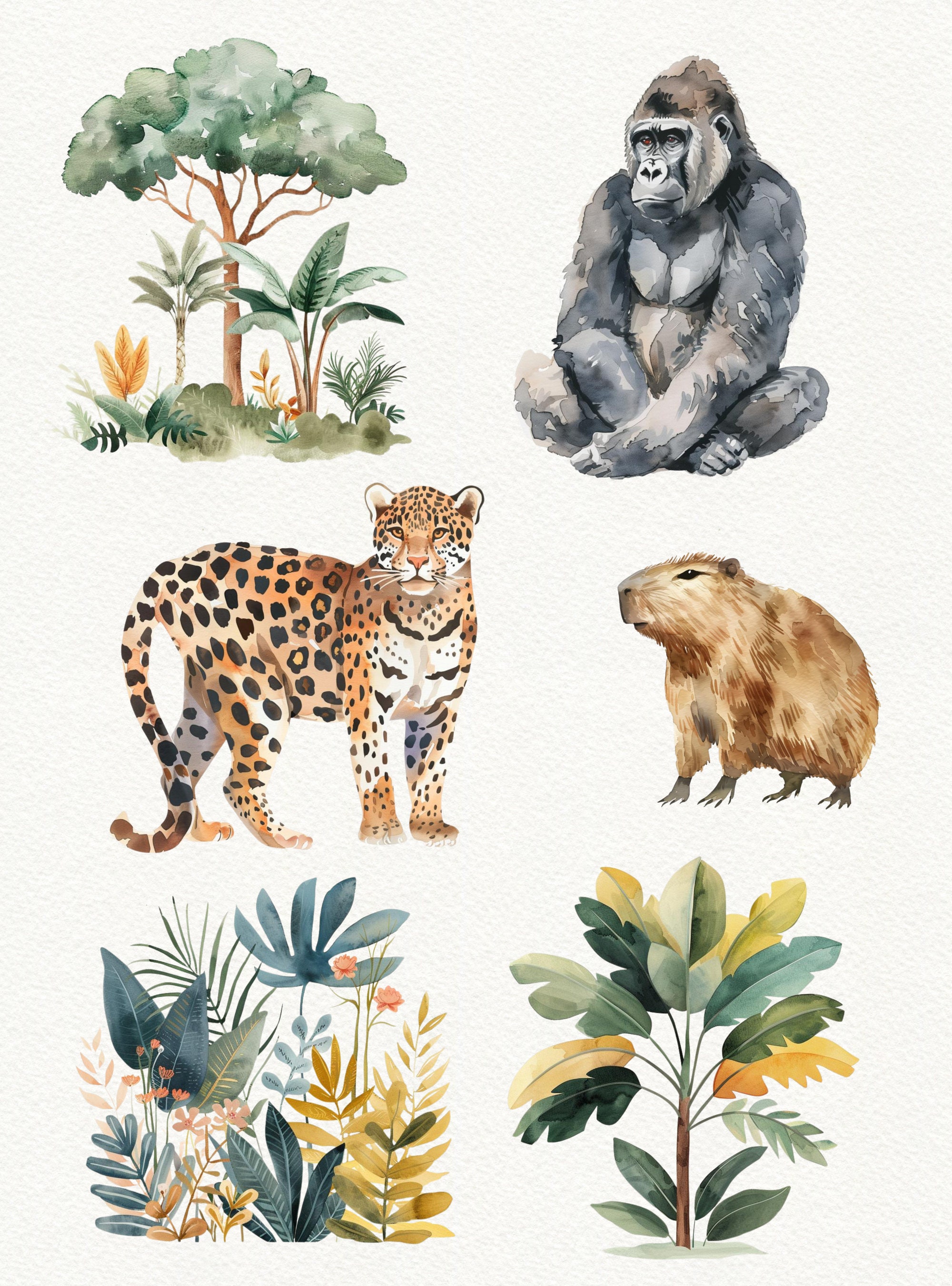 Jungle Clipart, Jungle Animals Clipart, Safari Clipart, Jungle Animals ...