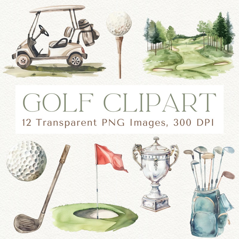 Golf Scene Watercolor - Etsy UK