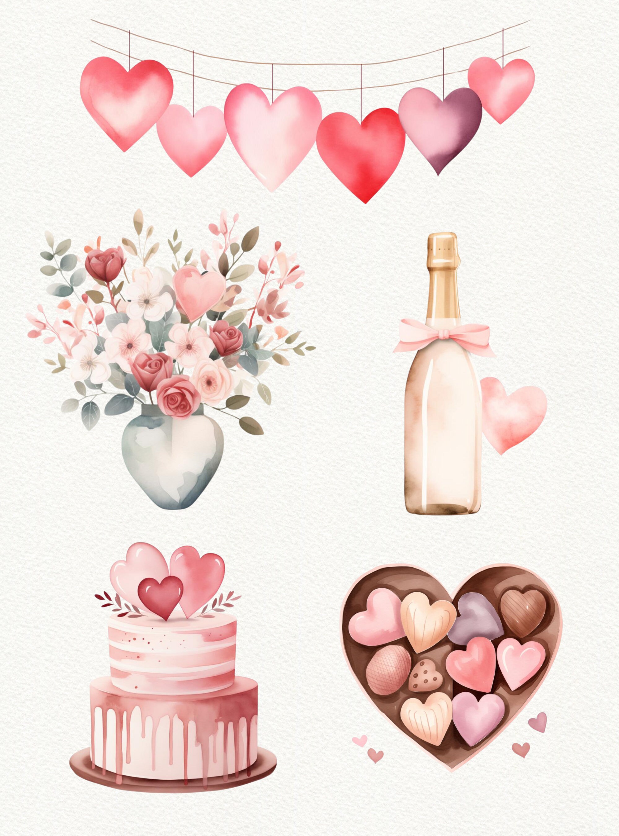 Valentine's Clipart, Valentines Day PNG, Heart Clipart, Valentine PNG ...