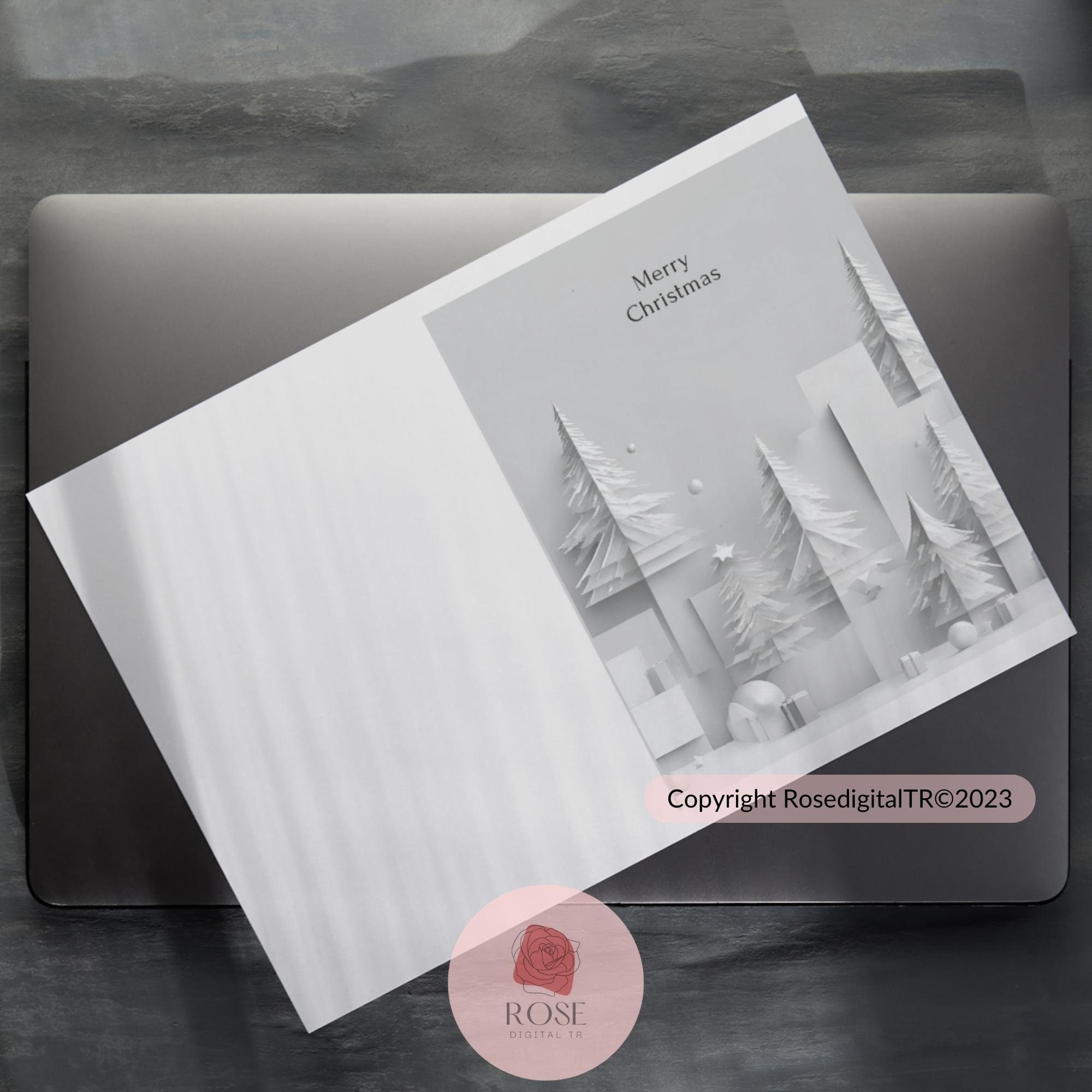 Printable Minimal Christmas Cards, Digital Download, 10 Minimal ...