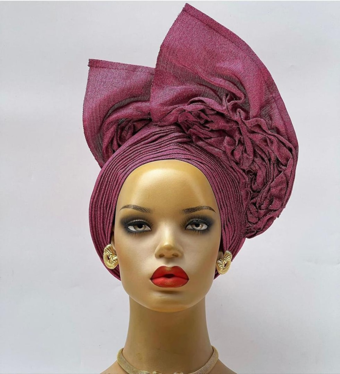 Nigerian Geleafrica Gele Headtieaso-oke Fabricgele,headwrapready-to ...