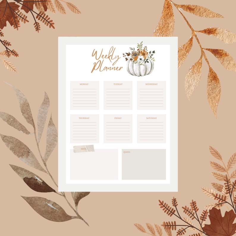 Printable Weekly Planner - Etsy