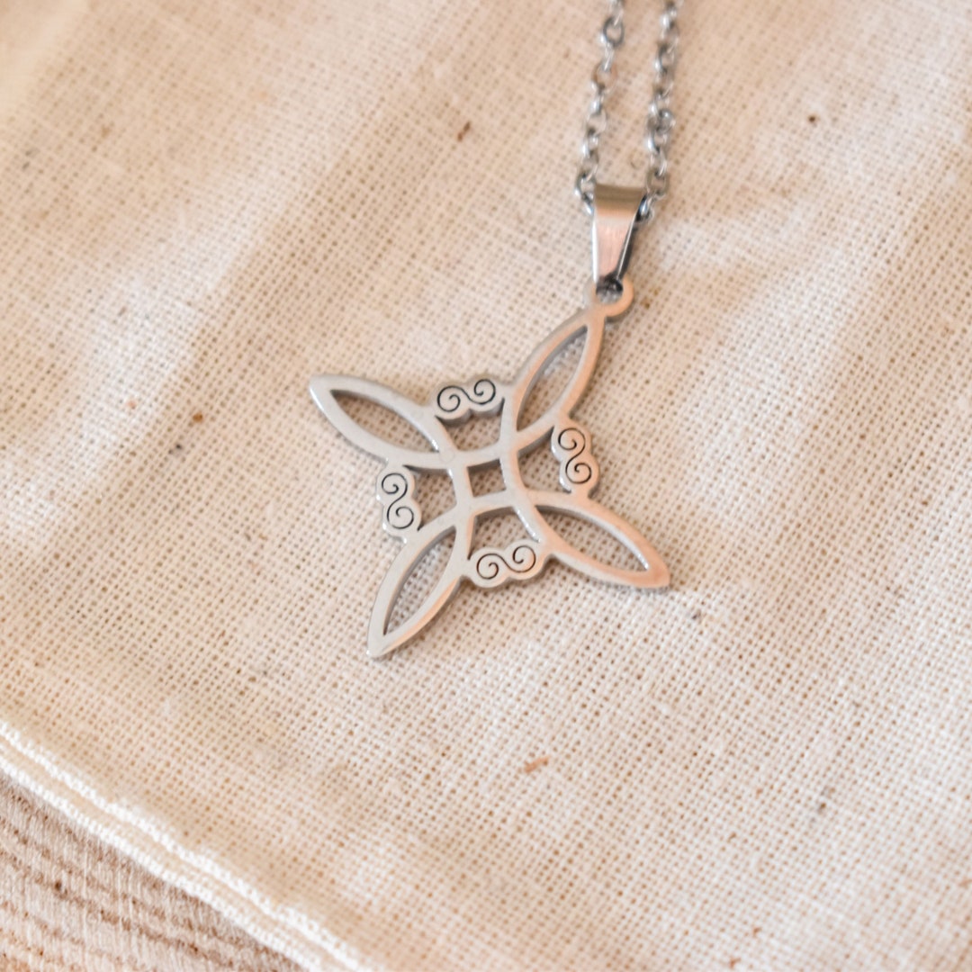 Stainless Steel Witch Knot Necklace | Protective Amulet for Witches ...