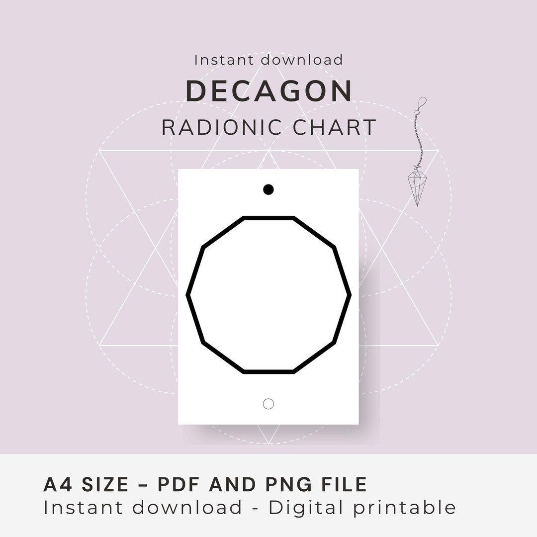 Professional Radionic Decagon Chart | Energy Amplification ...