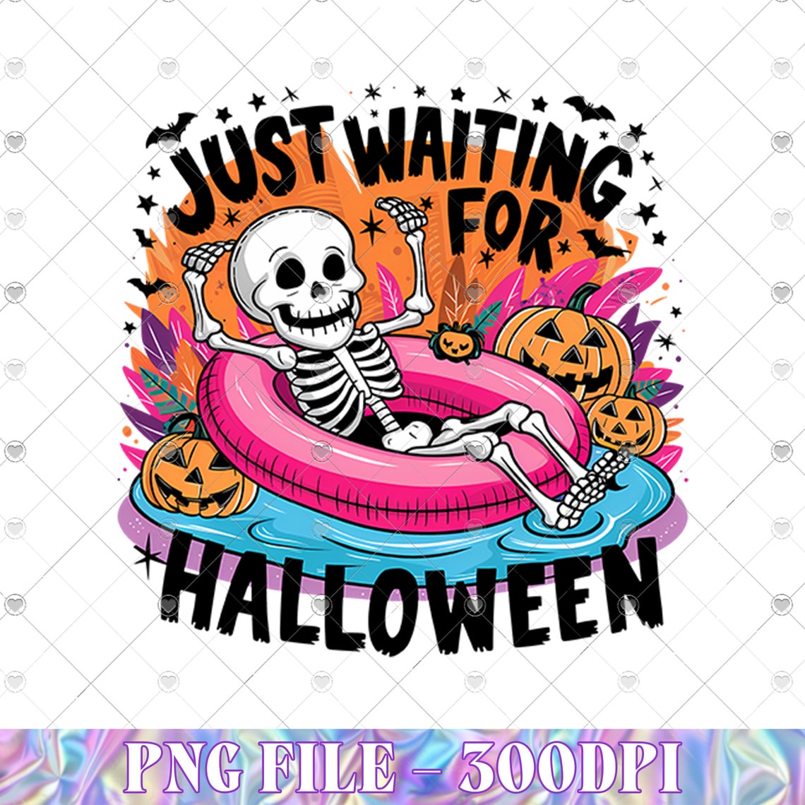 Just Waiting for Halloween PNG, Funny Halloween Png, Spooky Summer ...