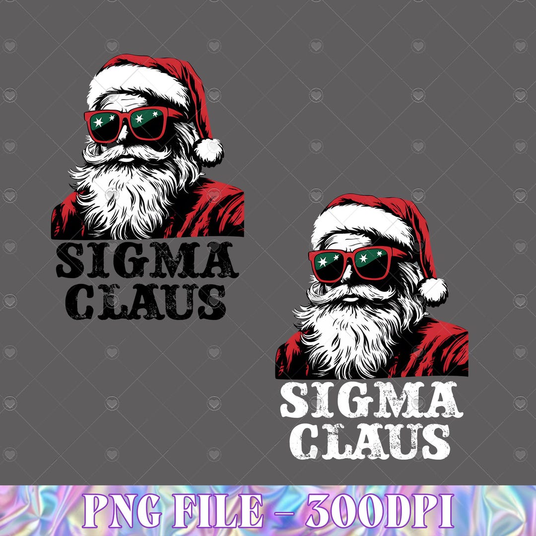 Merry Rizzmas Sigma Claus Png, Skibidi Rizzmas PNG, Santa Bruh ...