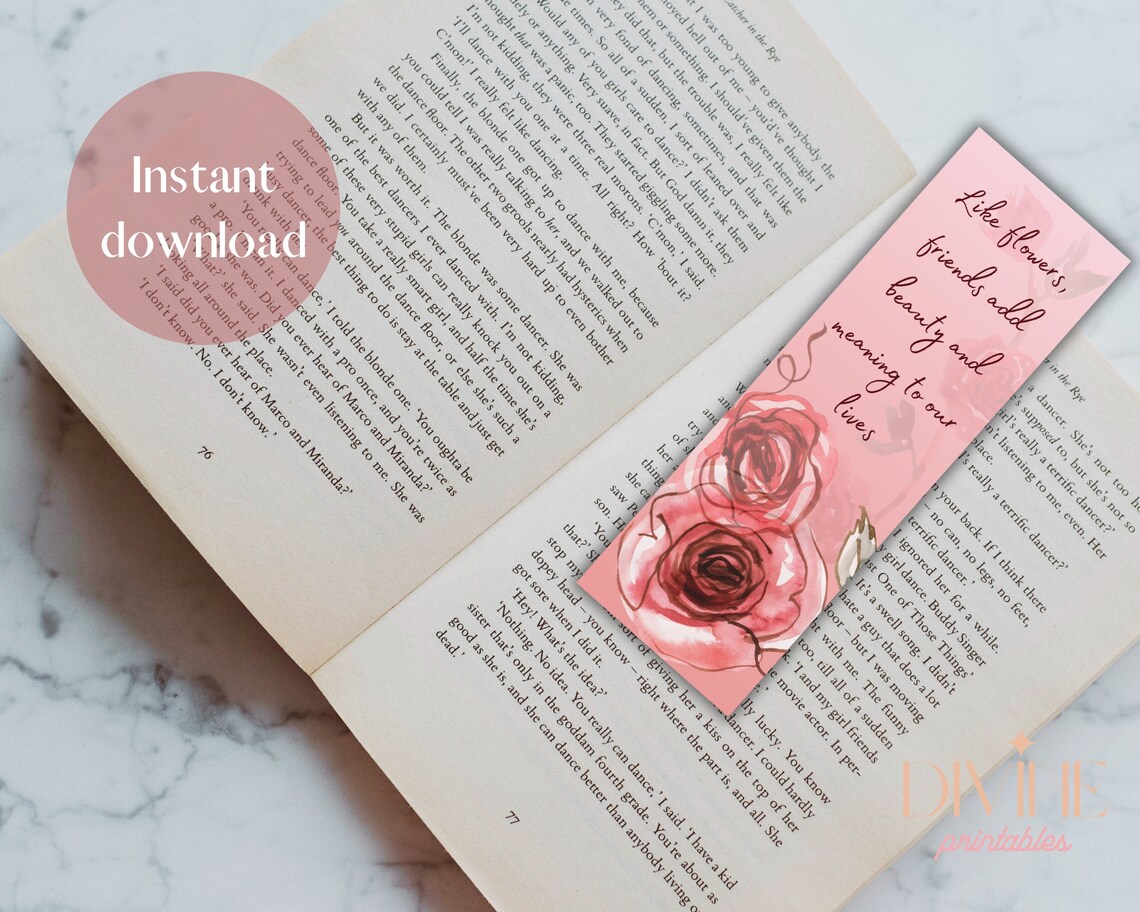 Friendship Quotes Printable Bookmarks, Downloadable PDF Containing 3 ...