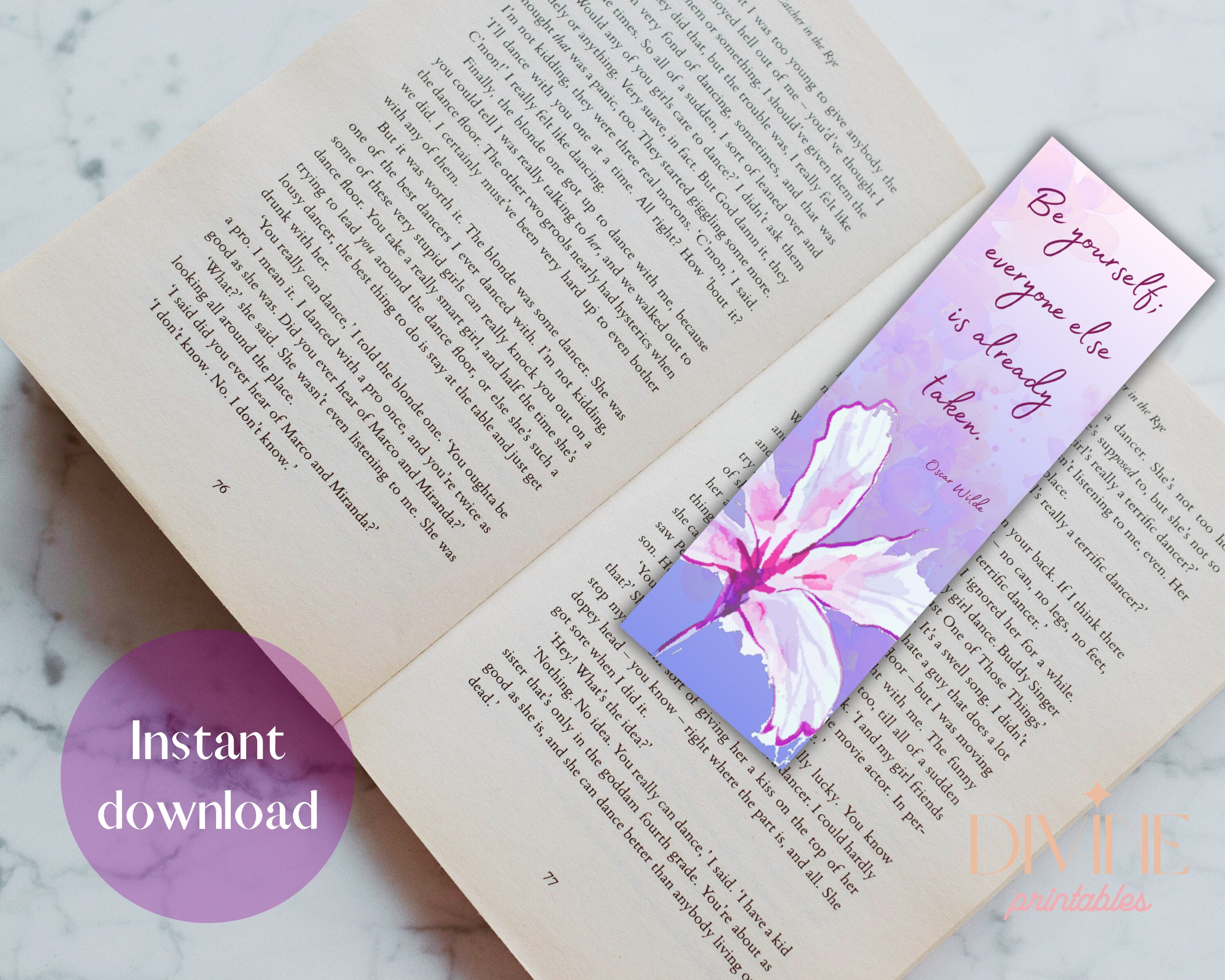 Printable Inspirational Quote Bookmarks, Downloadable PDF, Perfect Gift ...