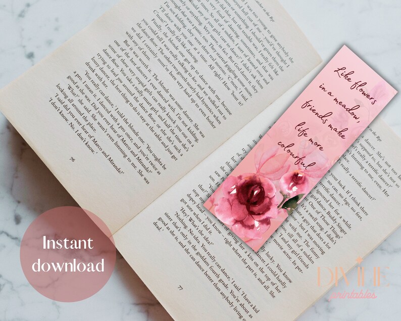 Friendship Quotes Printable Bookmarks, Downloadable PDF Containing 3 ...