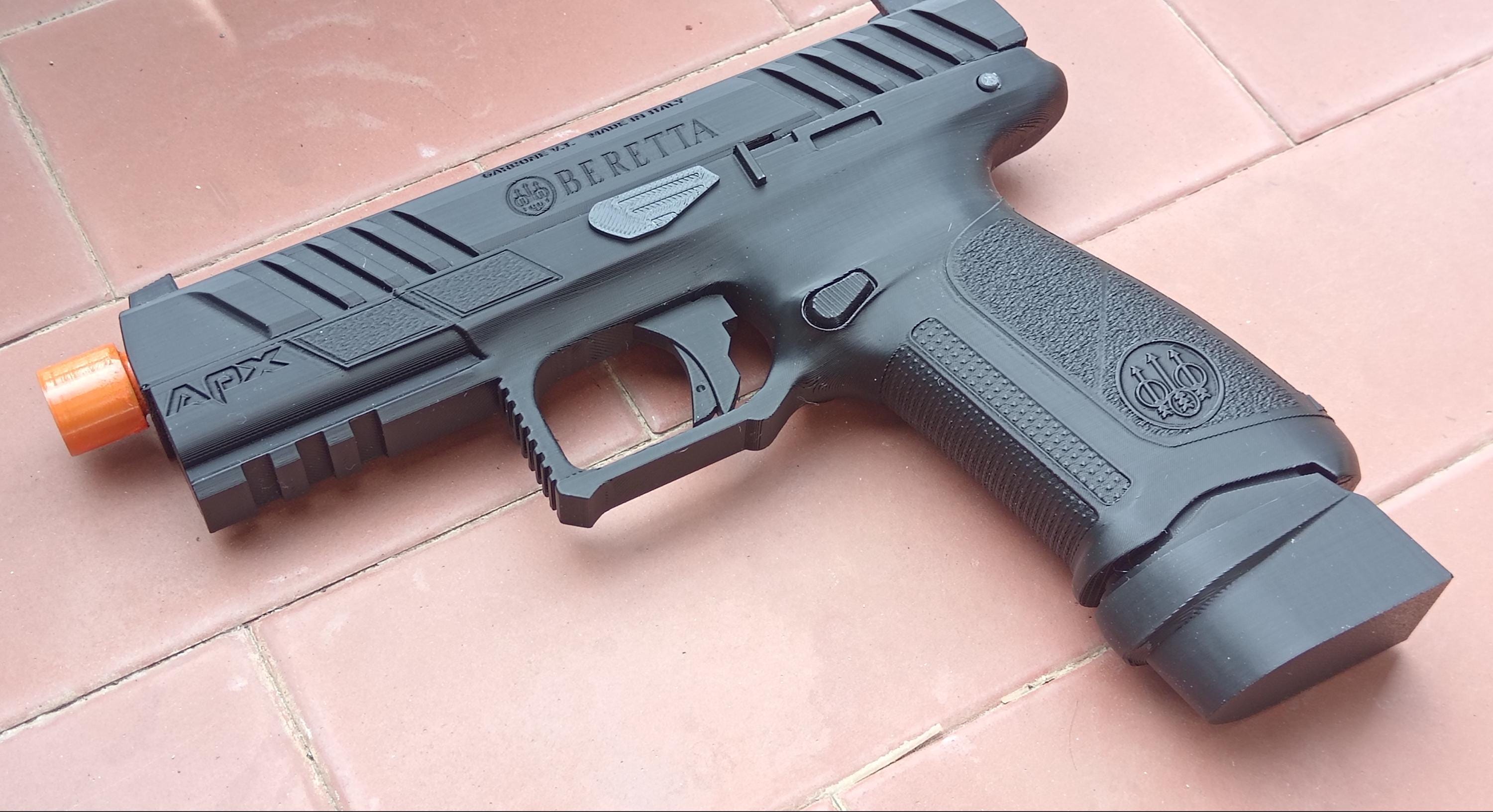 Fan Art Replica Beretta APX A1 Full Size Tactical 3D Print Cosplay Prop ...