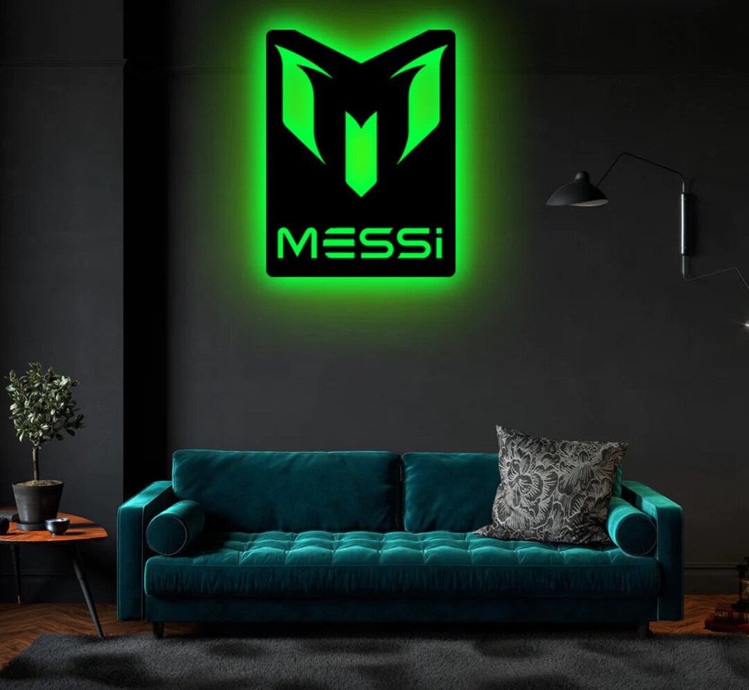 MESSI FC Wooden LED Logo Wall Light for Your Room Messi Fc - Etsy