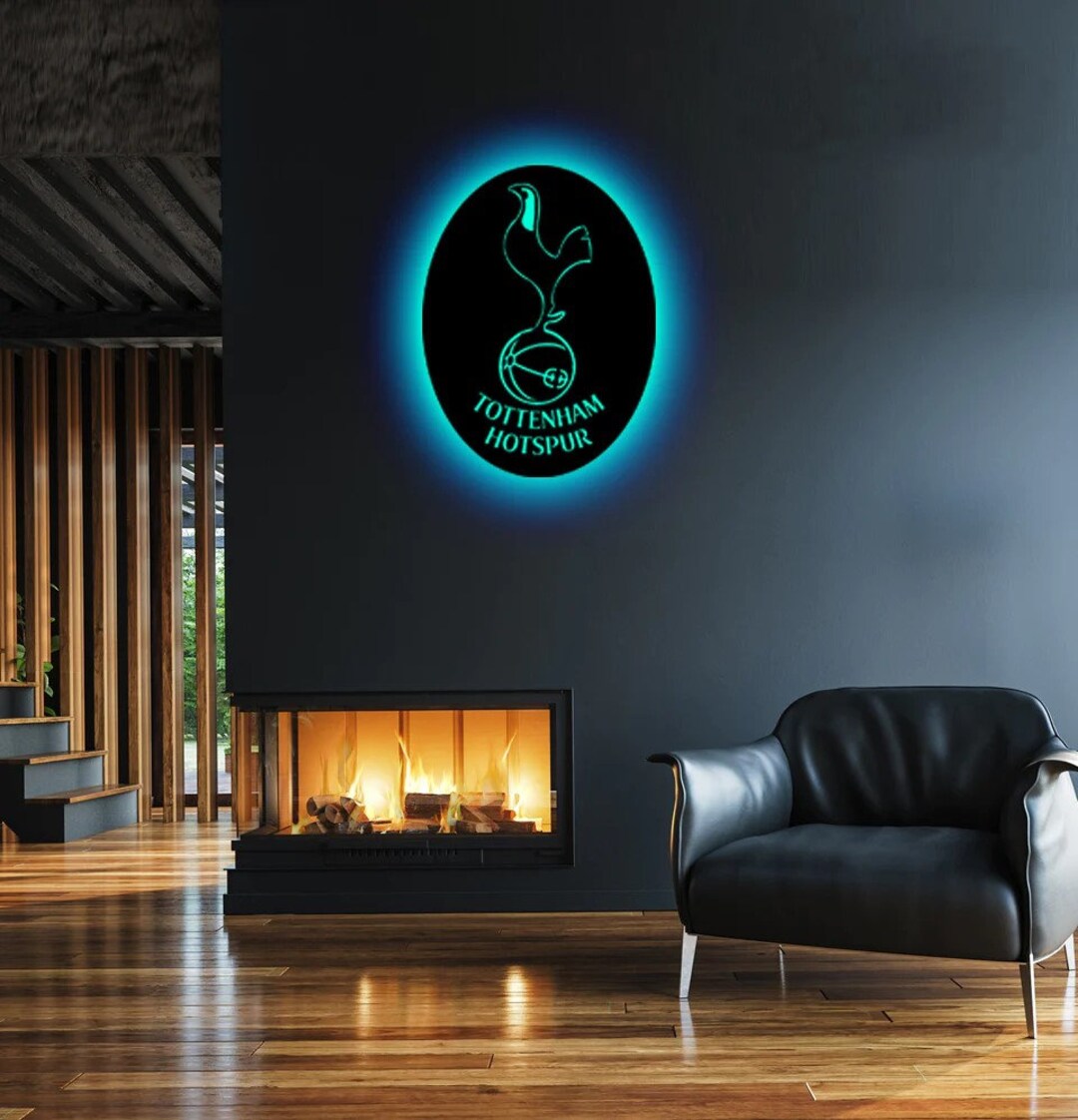 Wooden Tottenham Hotspur F C LED Backlight Logo Luminous for - Etsy UK