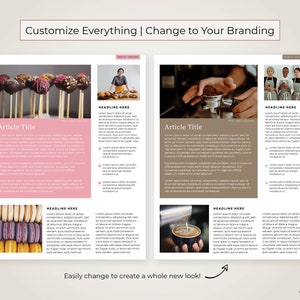 Bakery Business Newsletter Template, Canva Newsletter Template Editable ...