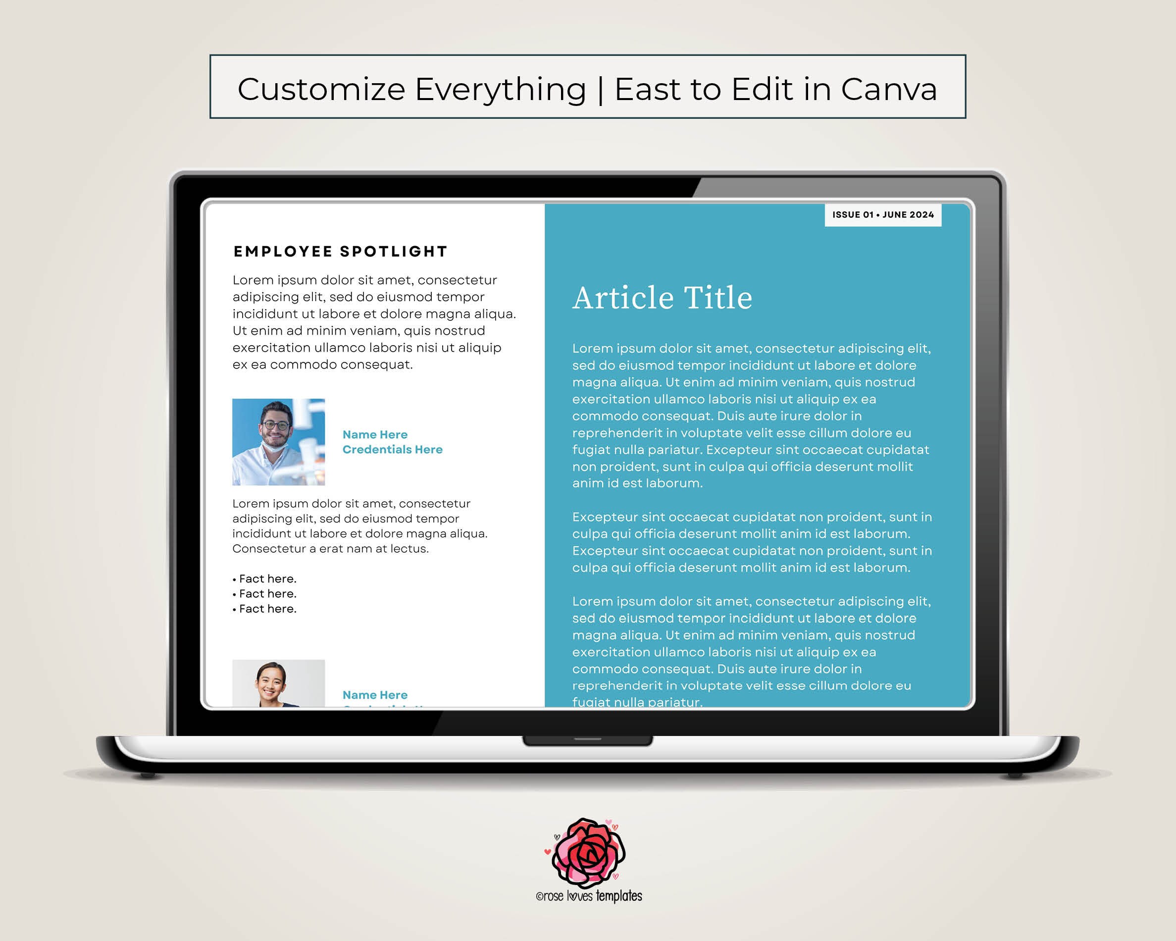 Dental Office Newsletter Template: Editable Canva Layout (8.5x11) - Etsy