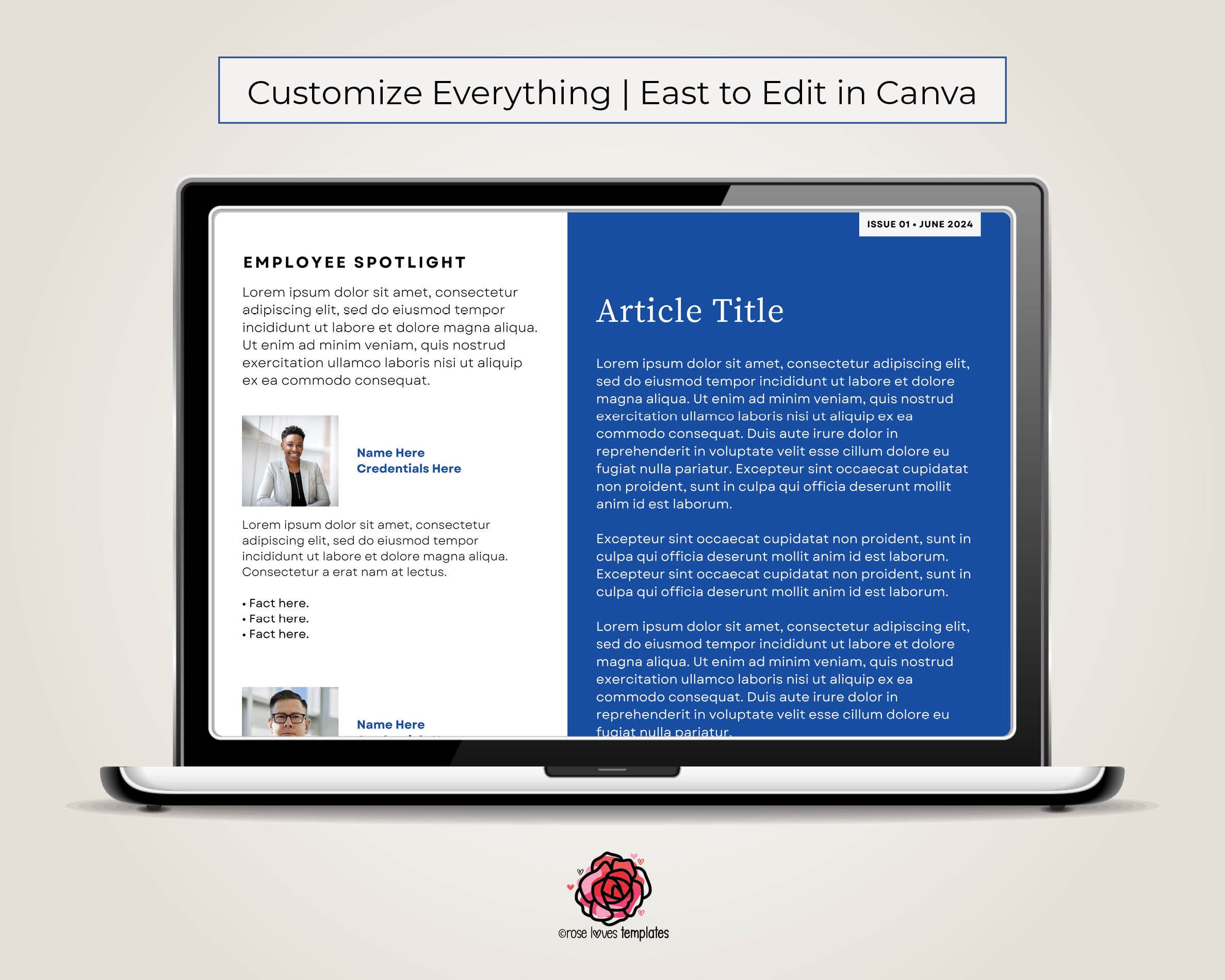 Editable Business Newsletter Template: 6-page Canva Layout (8.5x11) - Etsy