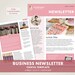 Bakery Business Newsletter Template, Canva Newsletter Template Editable ...