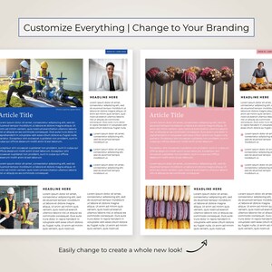 Editable Business Newsletter Template: 6-page Canva Layout (8.5x11) - Etsy