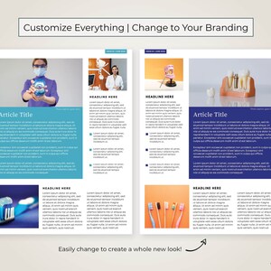Dental Office Newsletter Template: Editable Canva Layout (8.5x11) - Etsy