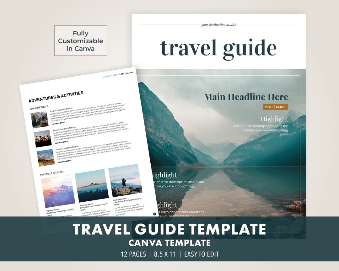 Travel Guide Ebook Template, Travel Magazine, Travel Guide Book Lead ...