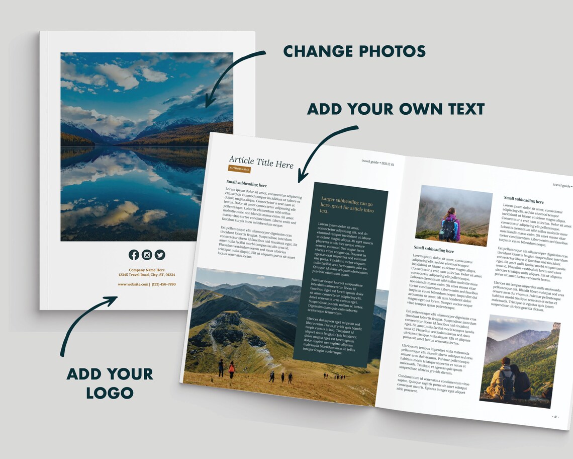 Travel Guide Ebook Template, Travel Magazine, Travel Guide Book Lead ...