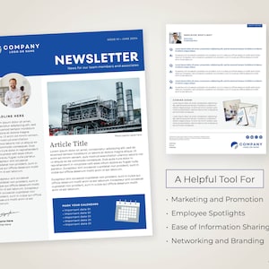 Editable Business Newsletter Template: 6-page Canva Layout (8.5x11) - Etsy