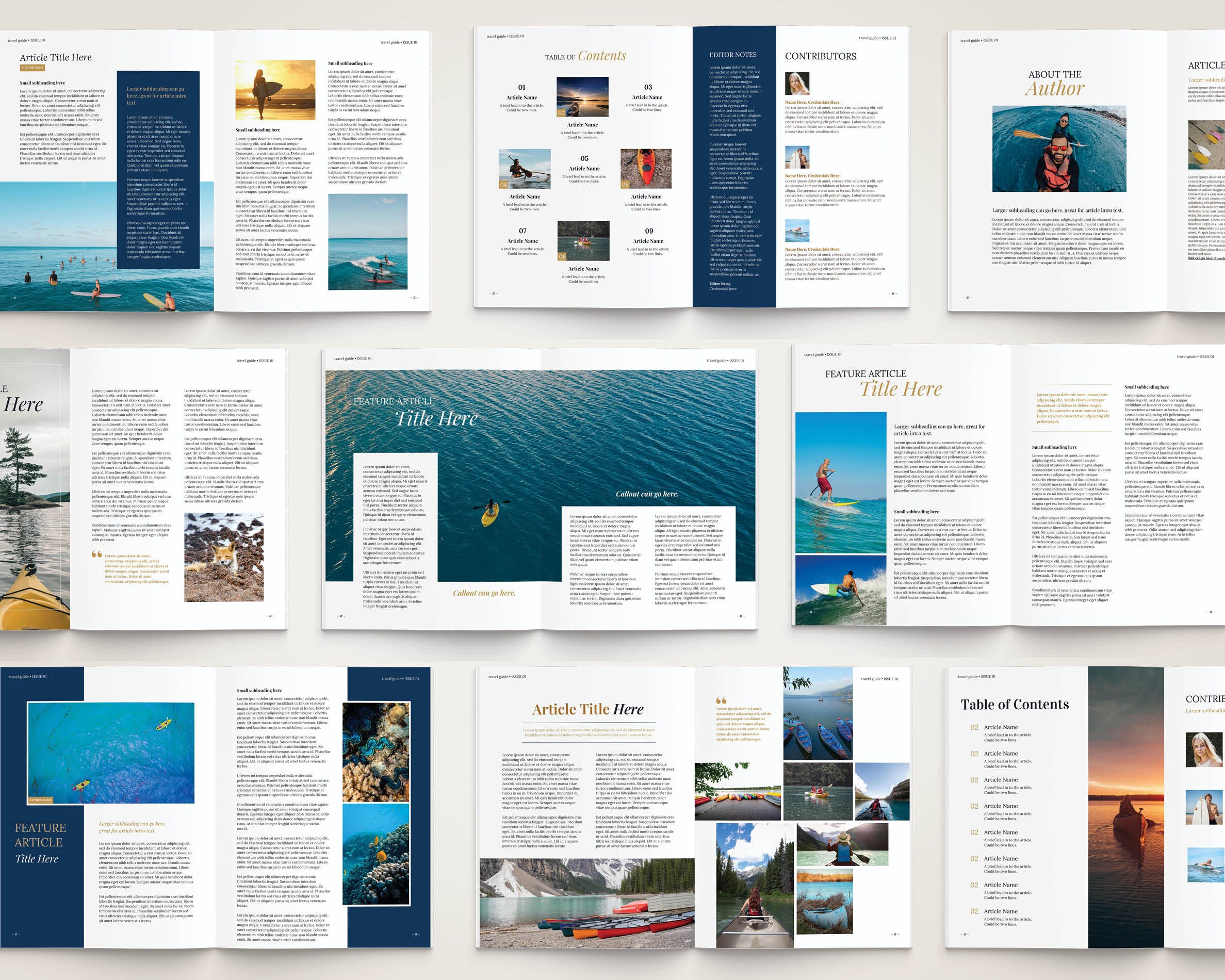 Travel Magazine Template: 28 Page Canva Layout (digital Download) - Etsy