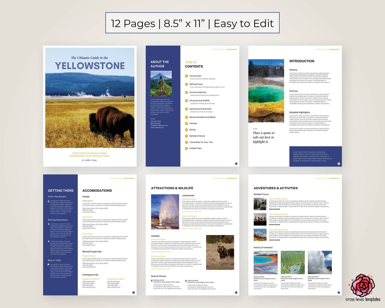 Travel Guide Ebook Template, Travel Magazine, Travel Guide Book Lead ...