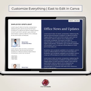 Medical Newsletter Template: Doctor Office, Editable Canva (8.5"x11 ...