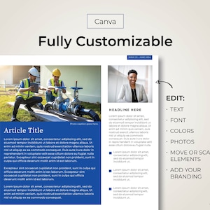 Editable Business Newsletter Template: 6-page Canva Layout (8.5x11) - Etsy