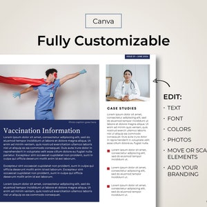 Medical Newsletter Template: Doctor Office, Editable Canva (8.5"x11 ...