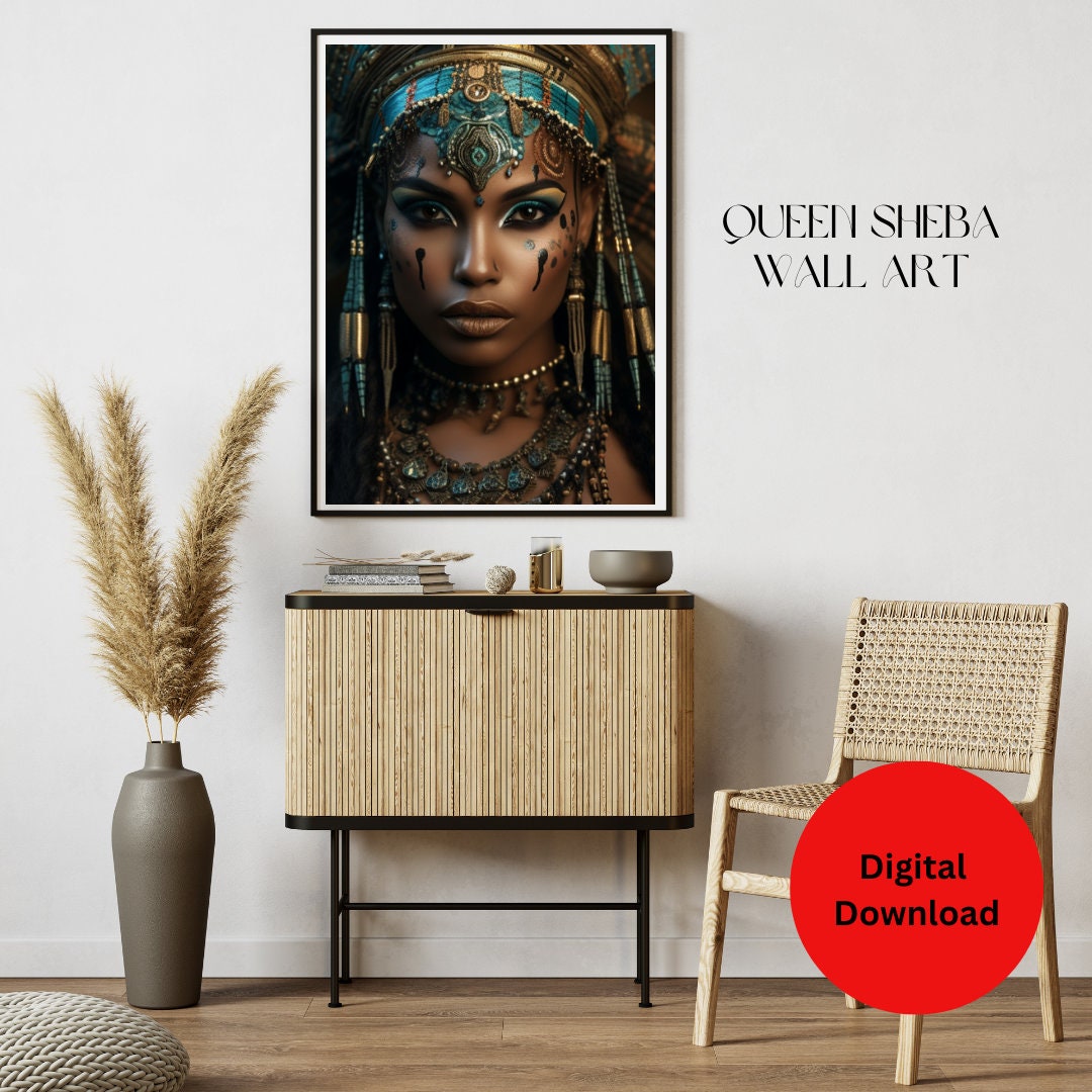 Queen Of Sheba Digital Download Wall Art Printable 6 Different Image Of Queen Sheba Etsy