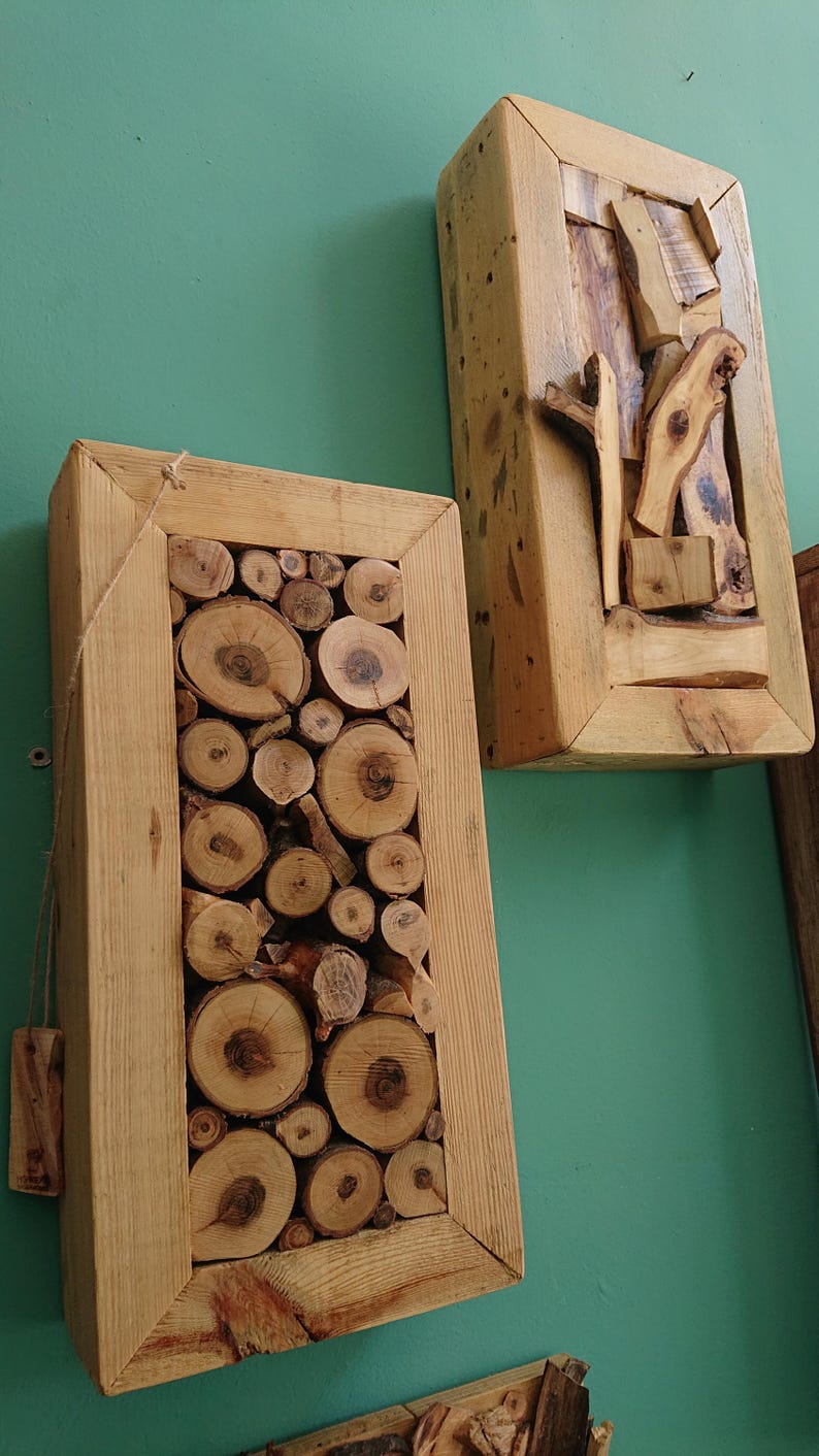 Solid Wood and Log Wall Art Feature - Etsy